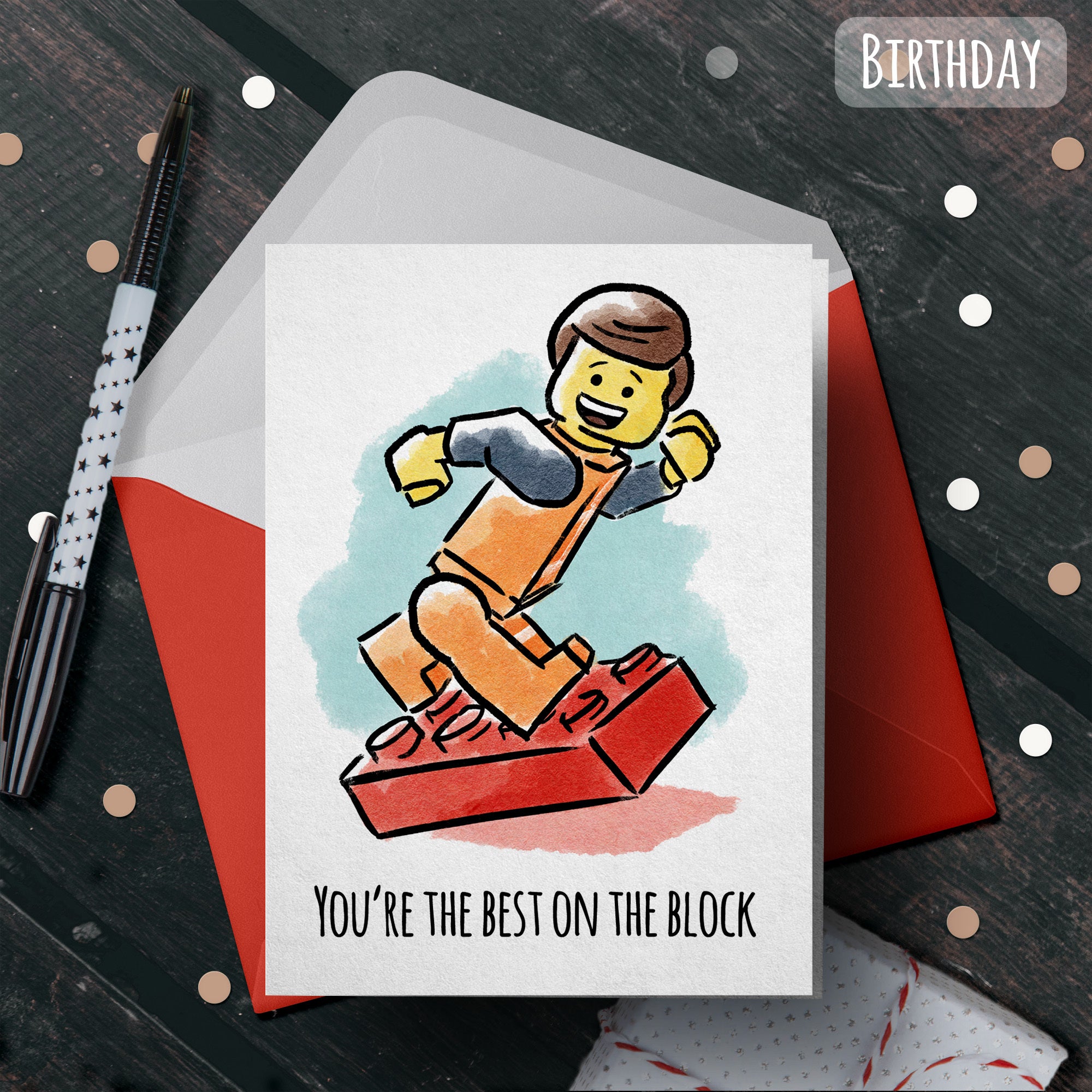 Lego Birthday Card